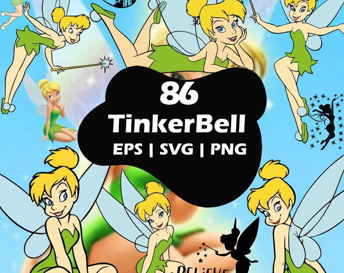 Tinkerbell SVG Bundle, Fairy Svg for Shirt, Princess Clipart ...