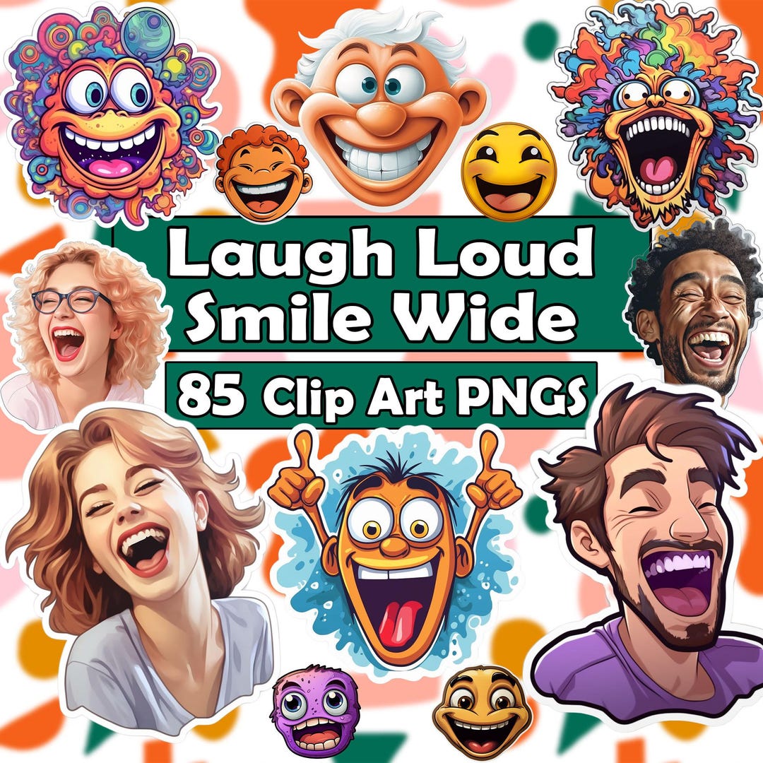 Laugh Loud, Smile Wide Png, SVG PNG Bundle, Smile Wide Bundle, PNG ...
