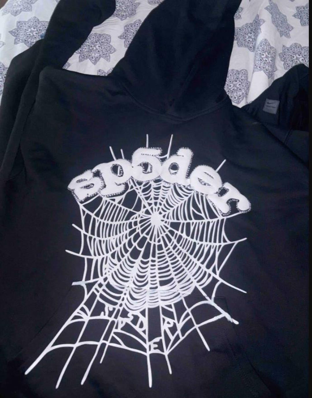 Brand New Hoodie Black Hoodie, Sp5der OG Web Hoodie Black - Etsy