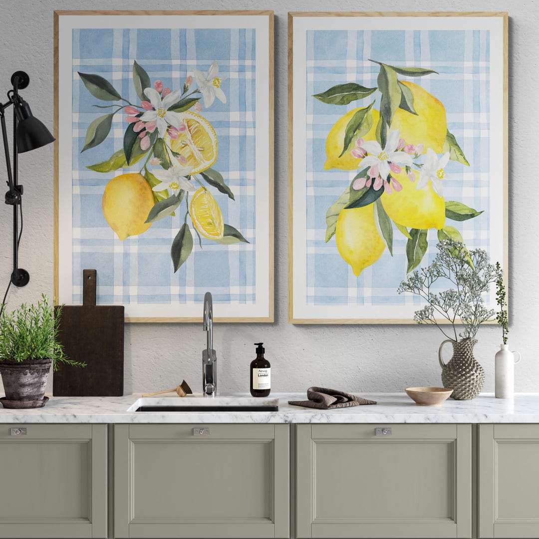 Lemons Print, Fruit Print, Botanical Fruit, Lemon Branch, Printable ...