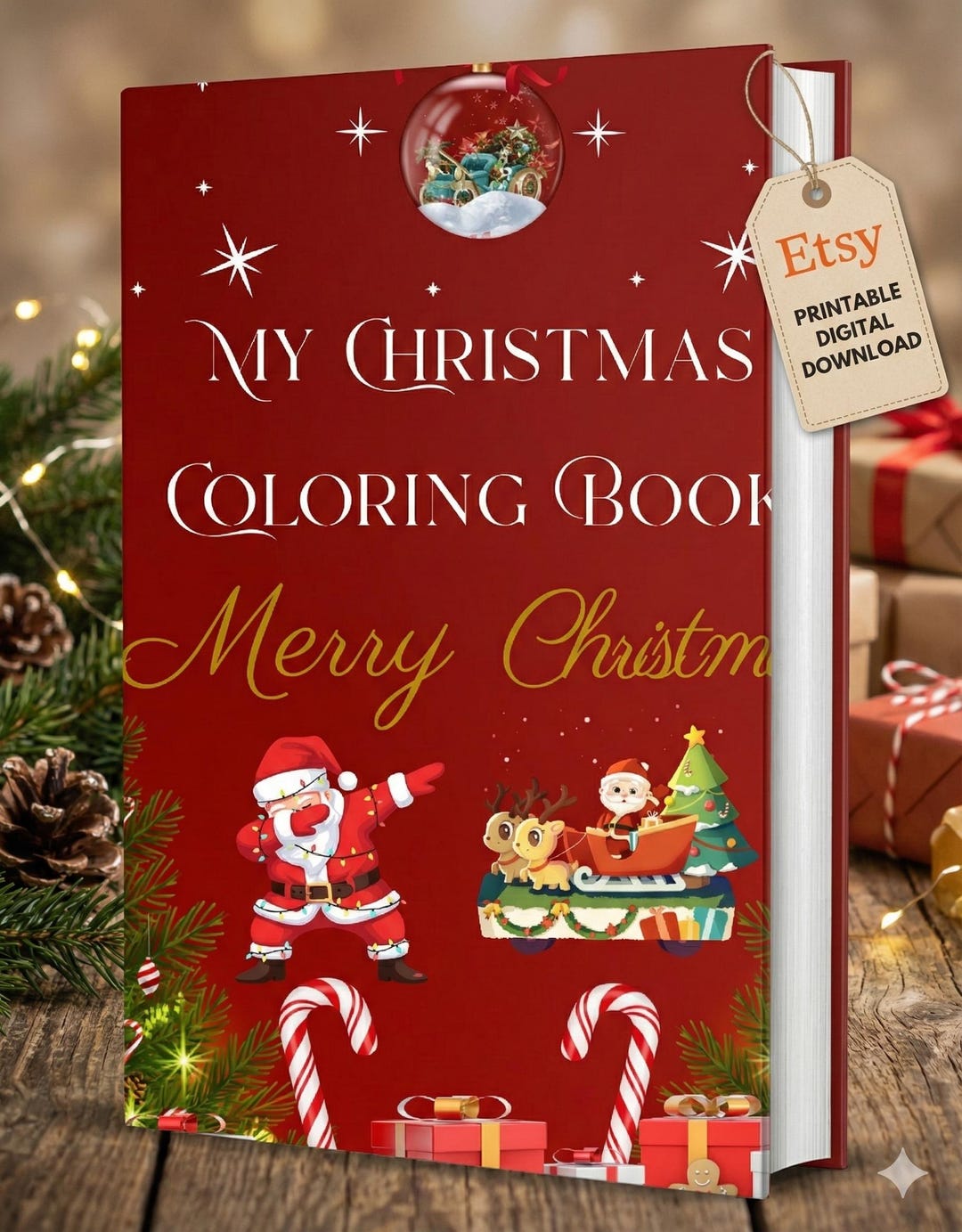 Christmas Coloring Book Printable | Digital Download Kids Holiday ...