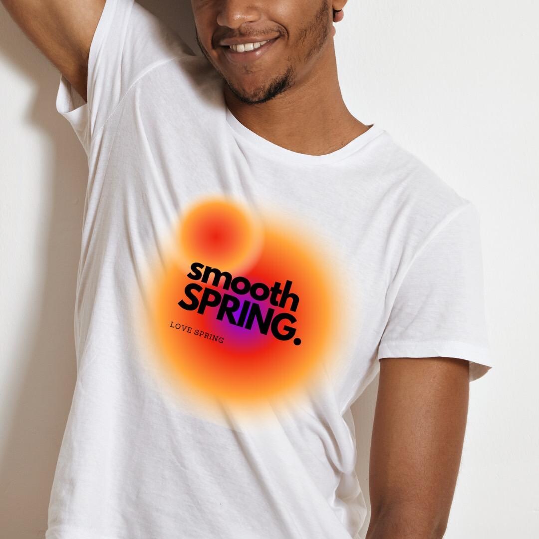 Smooth Spring T-shirt, Gradient Graphic Tee, Modern Spring Top Unisex ...