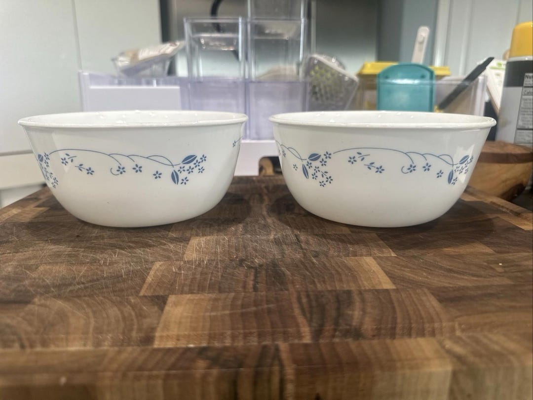 Vintage Corelle Morning Blue Flower Cereal/soup/chili 6 1/4" Bowls 28oz ...