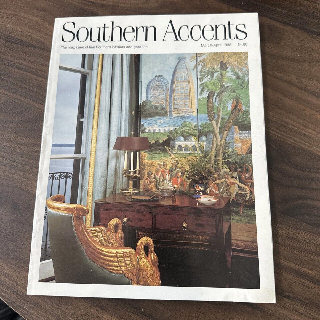 Vintage Southern Accents Magazine March-april 1988 Vol. 11 No. 2 - Etsy