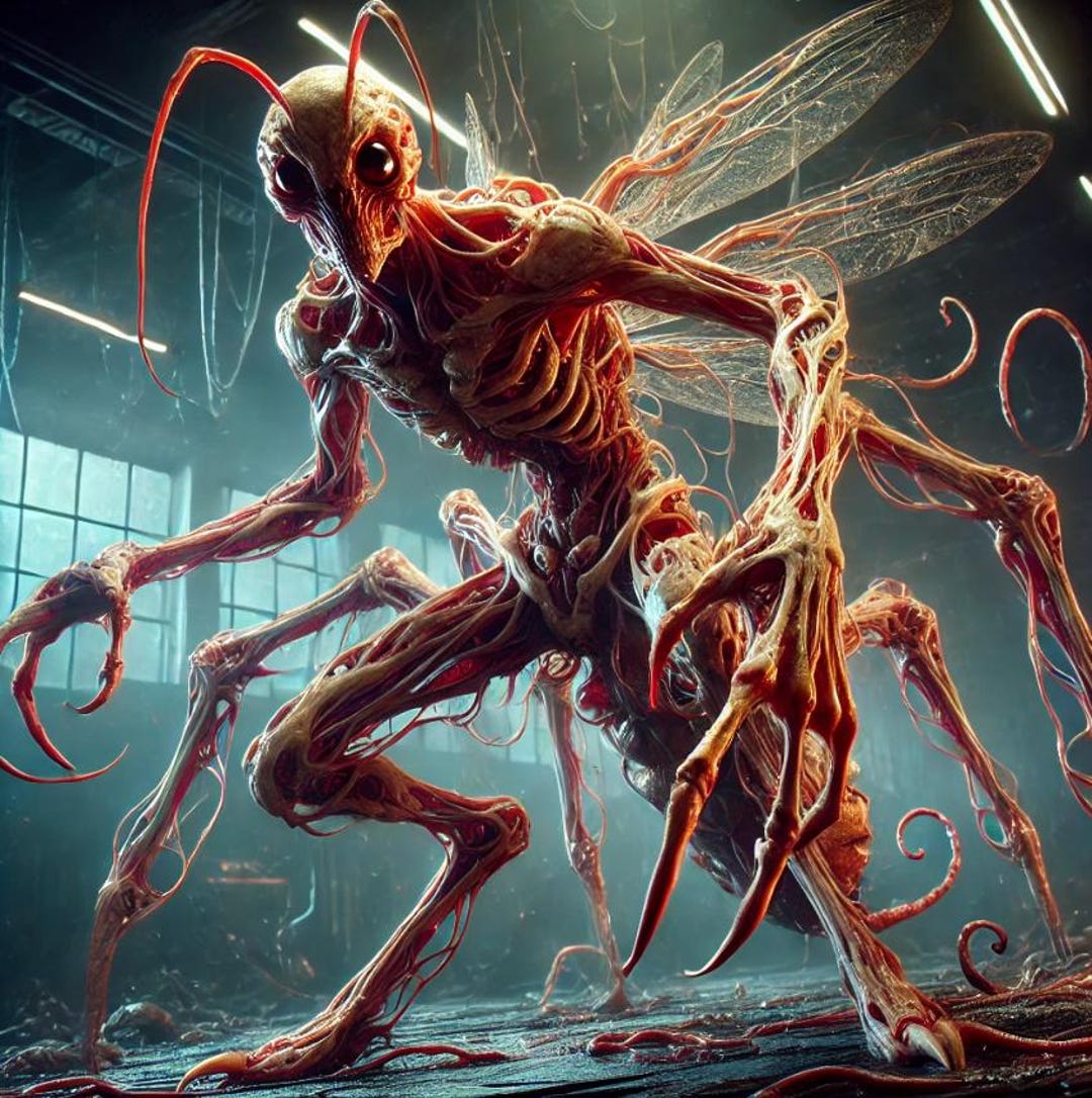 Mantis-inspired Human Parasite 3D Model – Horror Creature | STL, OBJ ...