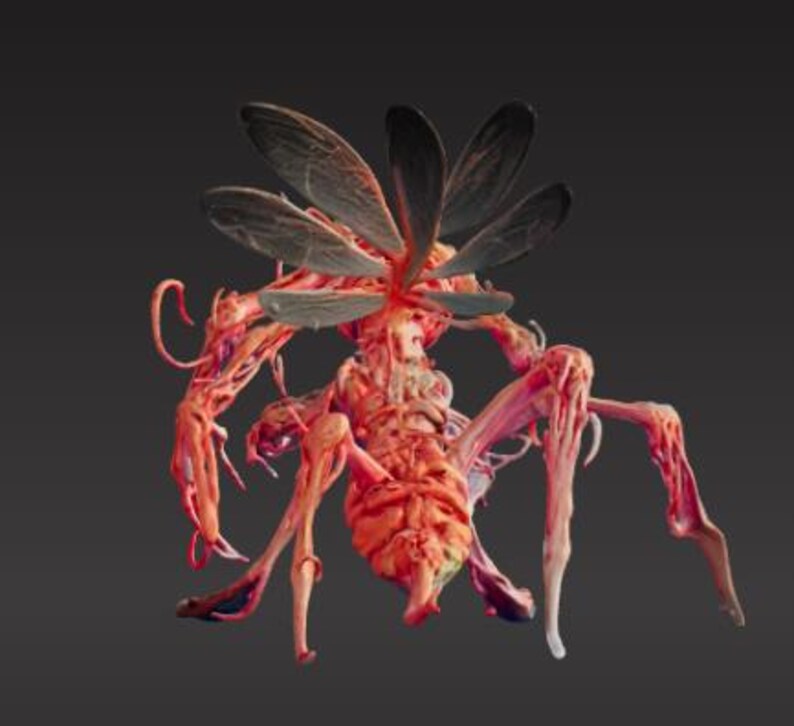 Mantis-inspired Human Parasite 3D Model – Horror Creature | STL, OBJ ...