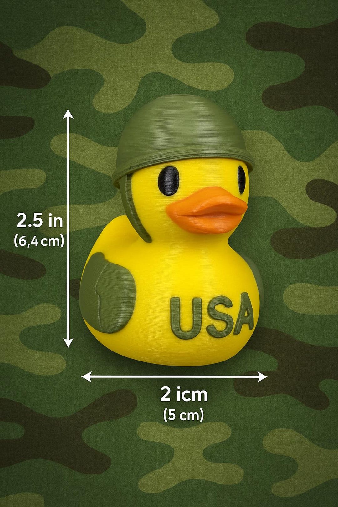 3D Printed Army Duck: Patriotic Jeep Ducking Gag Gift - Etsy