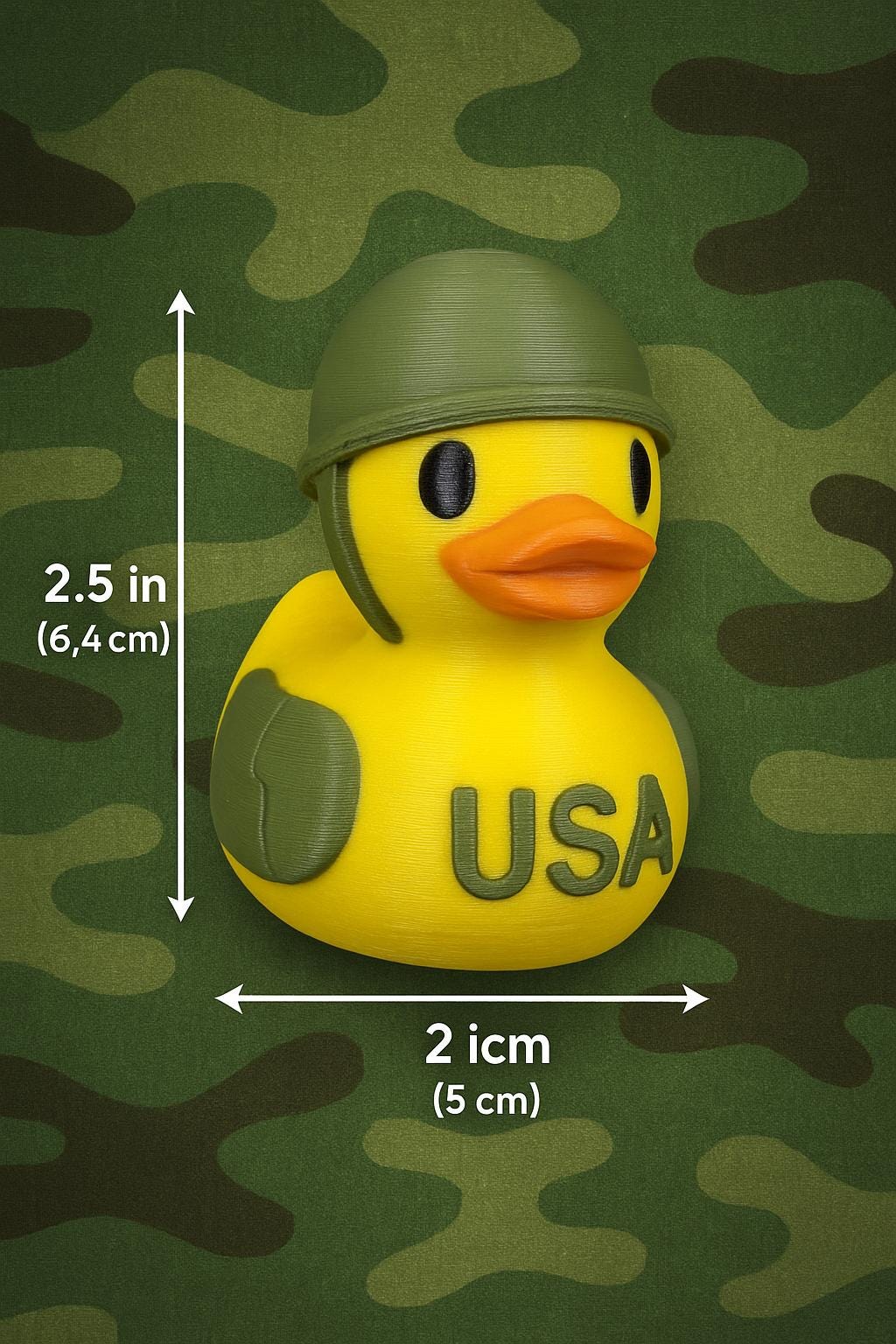 3D Printed Army Duck: Patriotic Jeep Ducking Gag Gift - Etsy