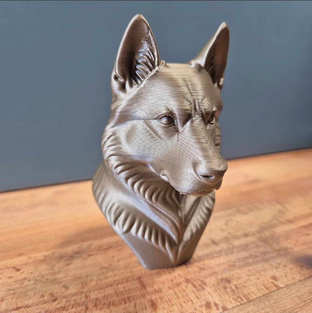 Elegant Siberian Husky Bust – 3D Printed Dog Sculpture – Husky Decor ...