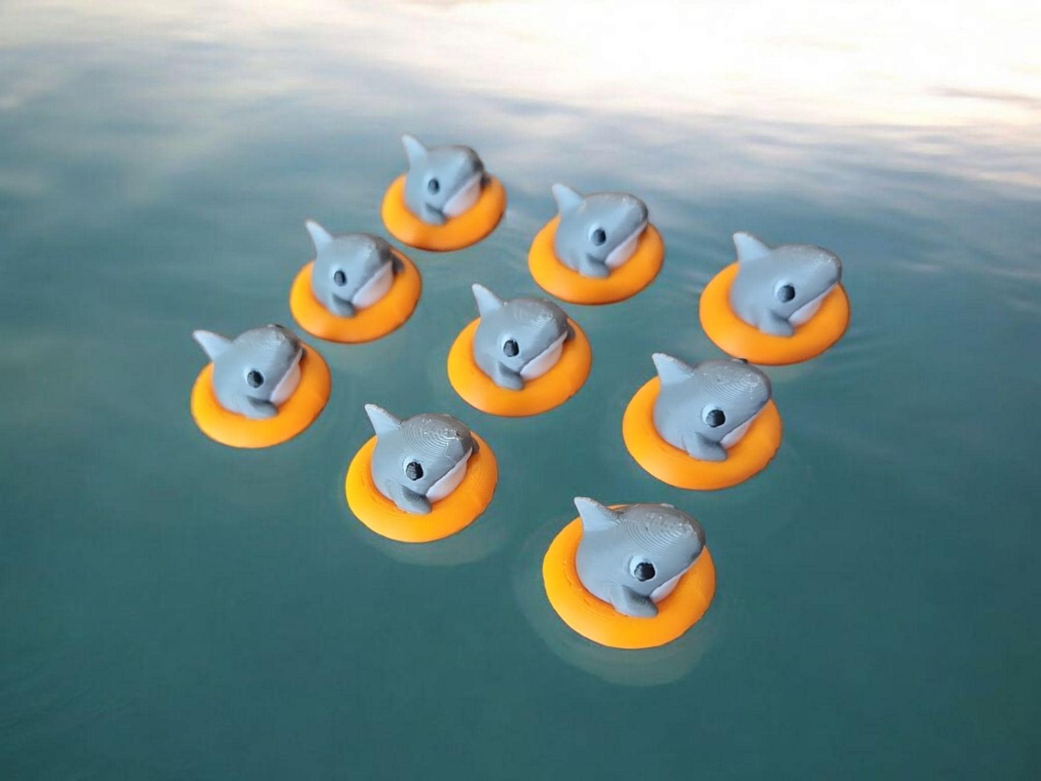 Mini Baby Shark in Lifesaver Ring | Cute 3D Printed Shark Toy ...