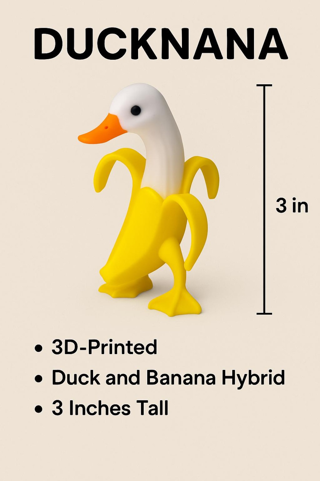 3D Printed Ducknana Figurine: Funny Jeep Duck Alternative - Etsy