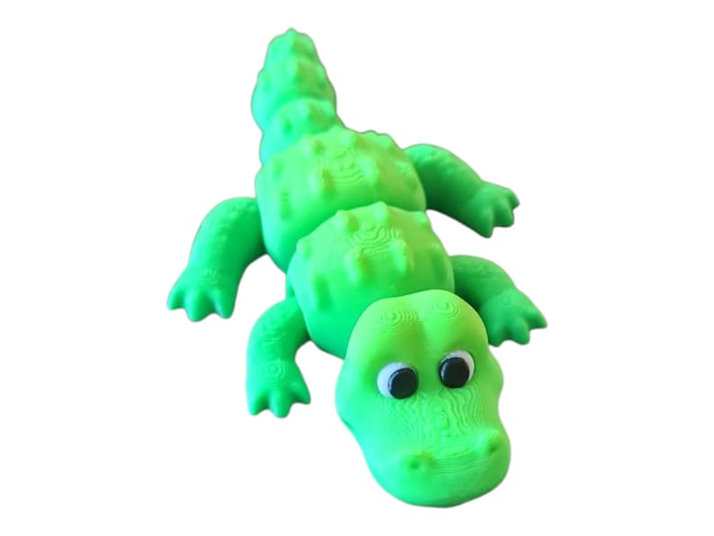 Flexi Alligator Fidget Toy – 3D Printed Articulated Gator With Wiggle ...