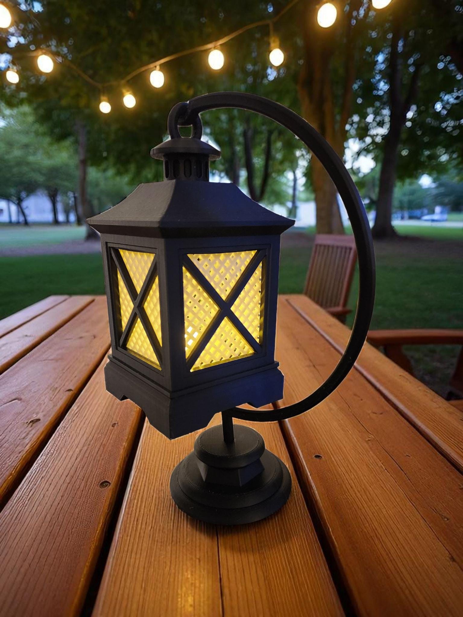 Rustic 3D Printed Lantern With LED Tea Light – Decorative Tabletop or ...