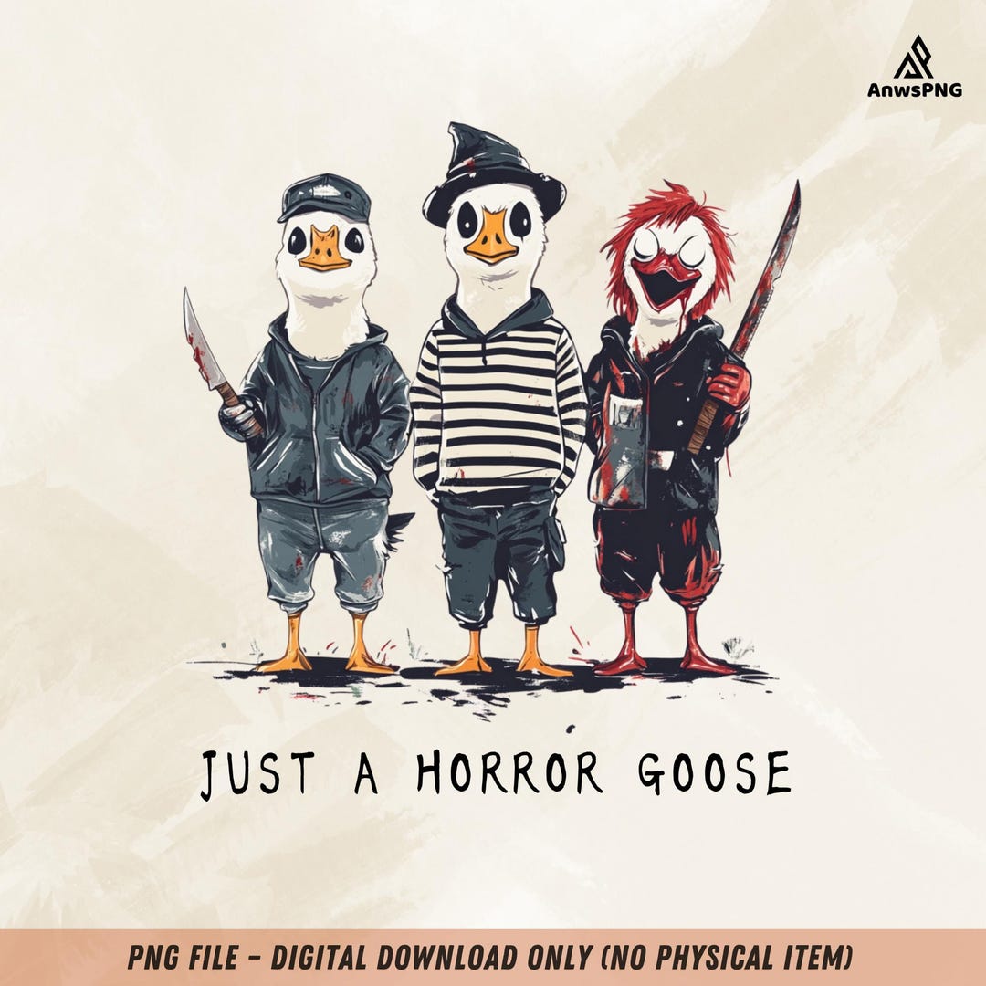 Just a Horror Goose PNG, Killer Goose PNG, Scary Goose Clipart ...