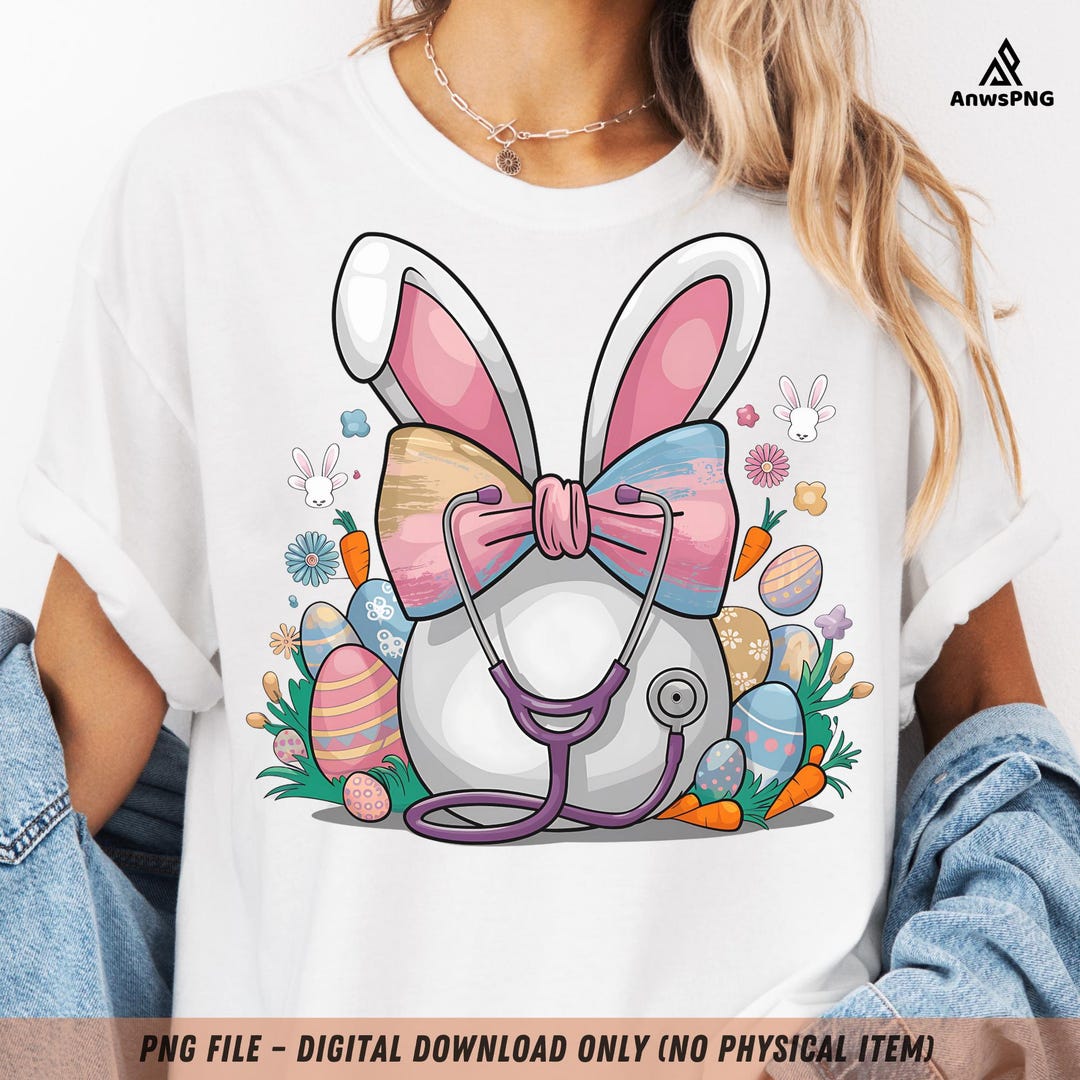 Easter Nurse Bunny PNG, Coquette Nurse Png, Cute Easter Png, Bunny ...