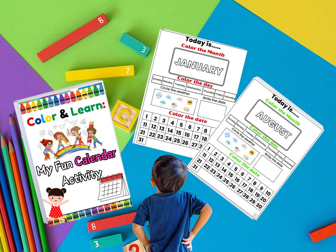 Printable Kids Calendar 2025 – Fun & Colorful Learning Calendar ...