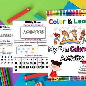 Printable Kids Calendar 2025 – Fun & Colorful Learning Calendar ...
