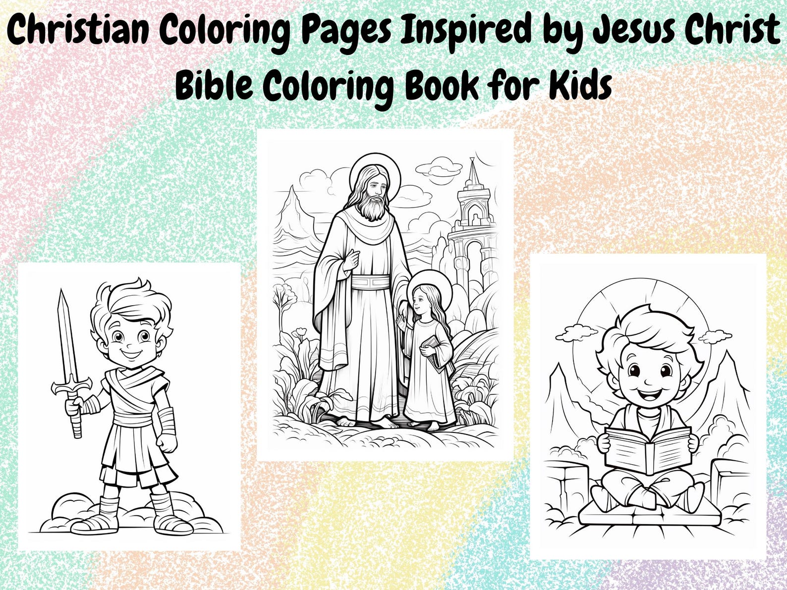 Bible Coloring Pages for Kids - Christian Coloring Printables, 120 ...