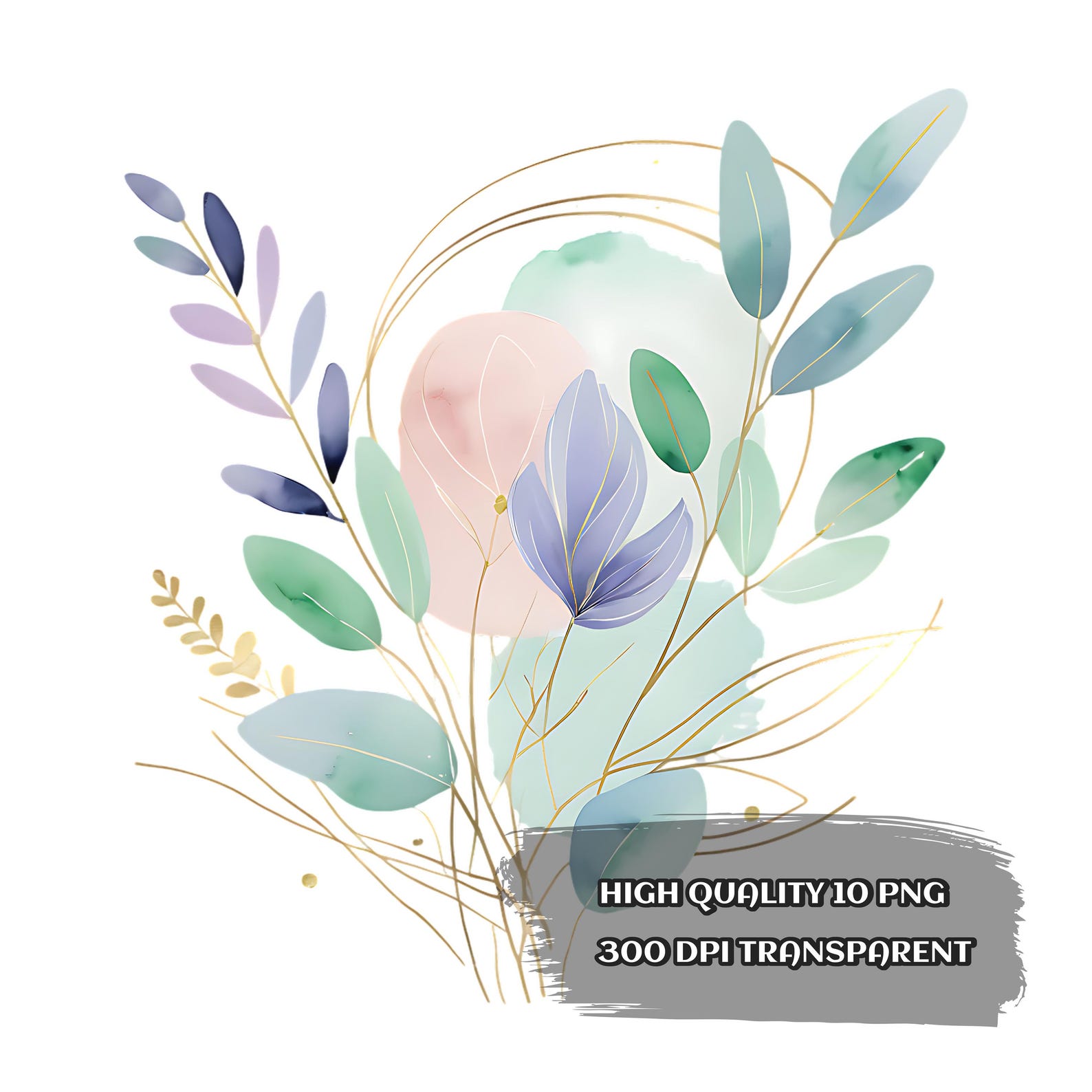10 PNG Bohemian Boho, Flowers PNG, Flowers Clipart, Clipart Bundle ...