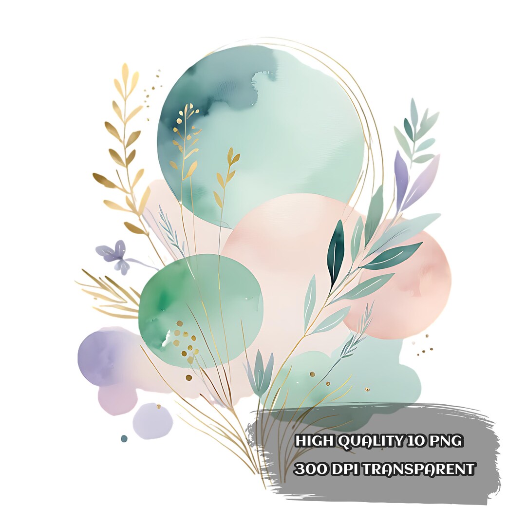 10 PNG Bohemian Boho, Flowers PNG, Flowers Clipart, Clipart Bundle ...