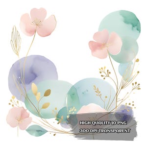 10 PNG Bohemian Boho, Flowers PNG, Flowers Clipart, Clipart Bundle ...