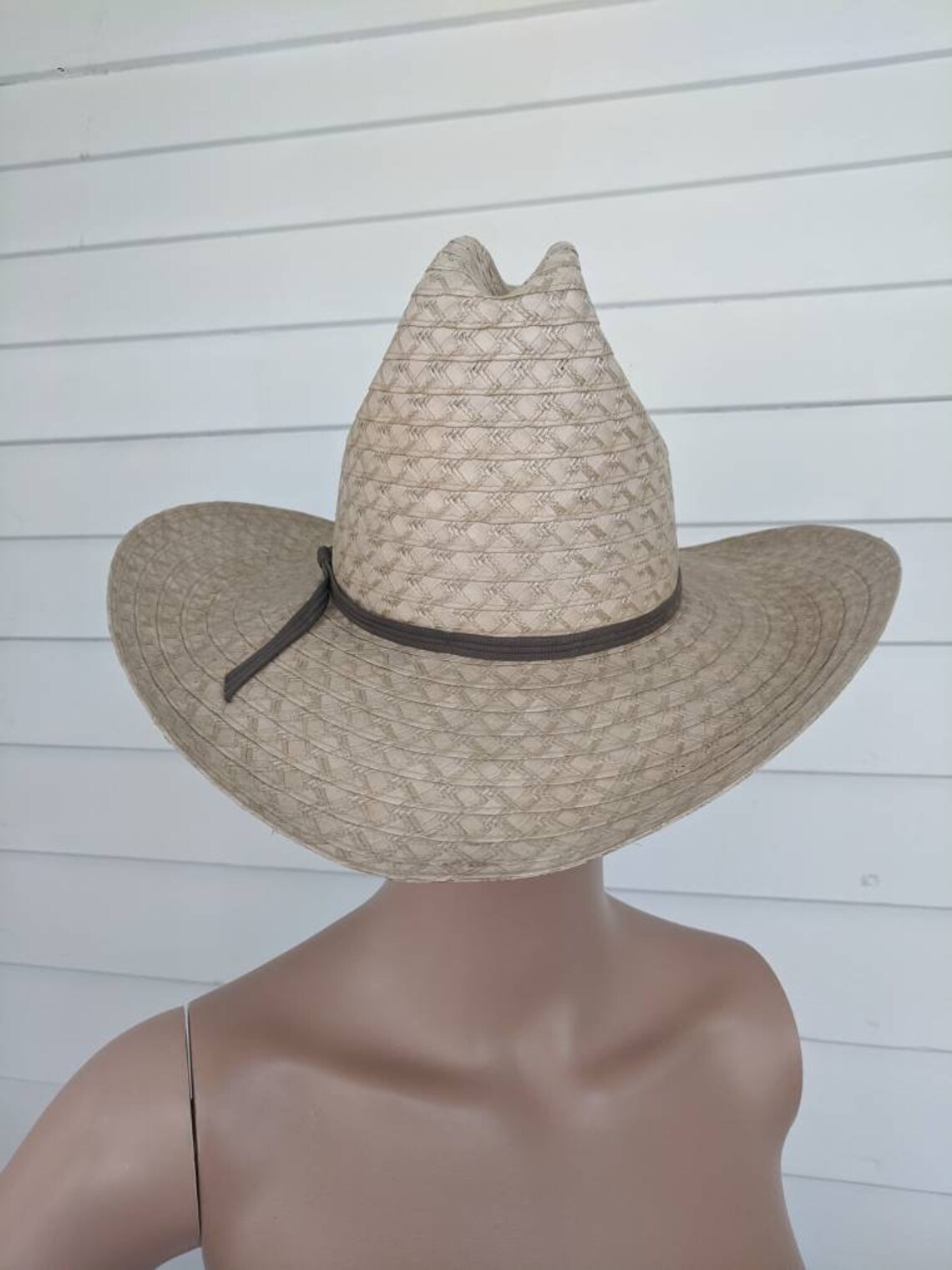 Bailey Straw Cowboy Hat Vintage Tall U Rollit Mens 6 3/4 USA | Etsy