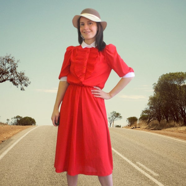 Red Secretary Dress - Etsy