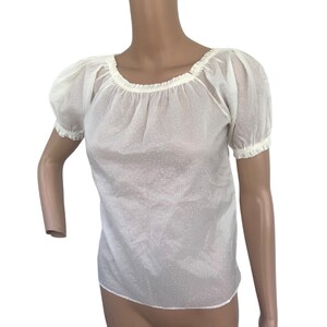 Antique Peasant Blouse Sheer Ivory Summer Vintage XS - Etsy
