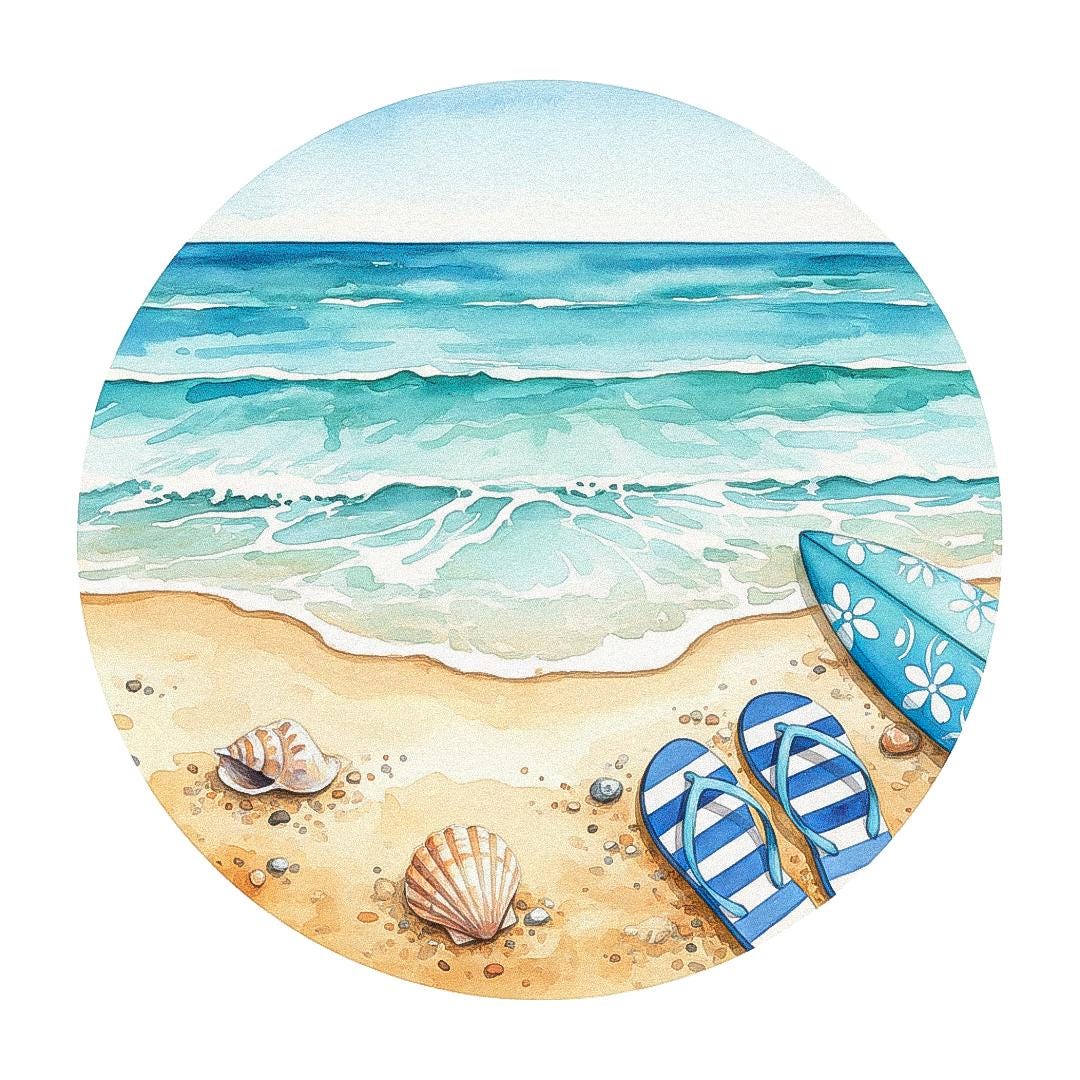 21 Hawaii Summer Surfboard Clipart PNG Bundle, Tropical Beach Design ...