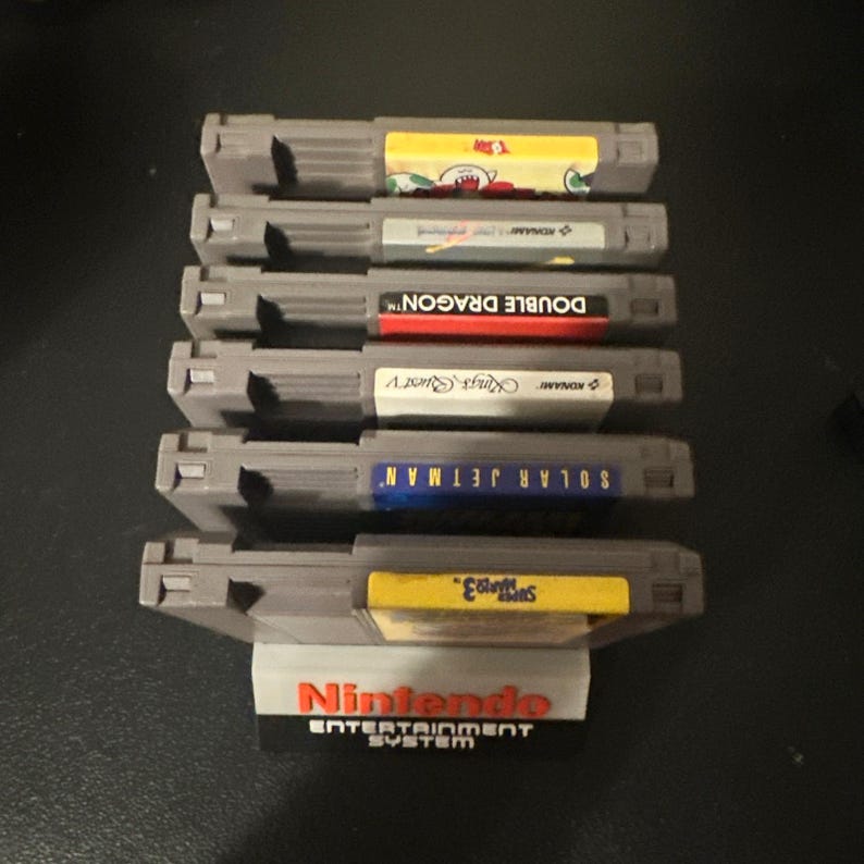 Nintendo 6-slot NES Game Holder Cartridge Case 3D Printed Storage ...