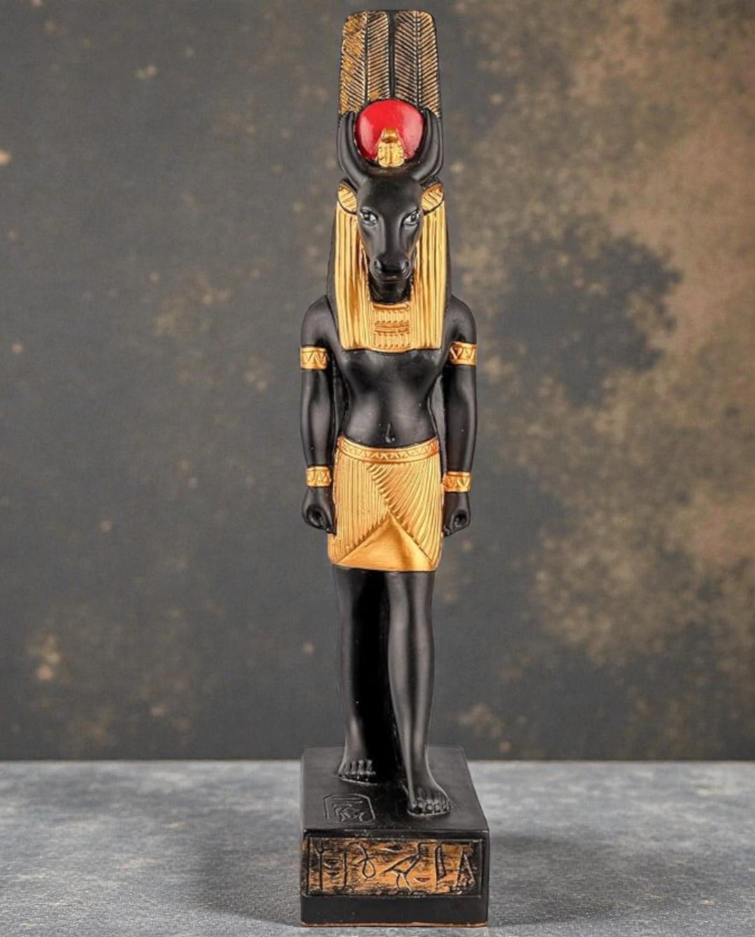 Montu God Statue Stone Egyptian Decor Ancient Warrior Deity Sculpture ...