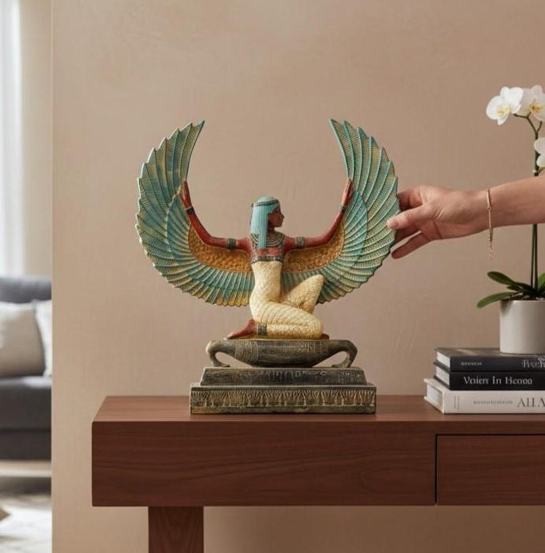 Winged Isis Goddess Statue – Egyptian Mythology Home Decor - Etsy