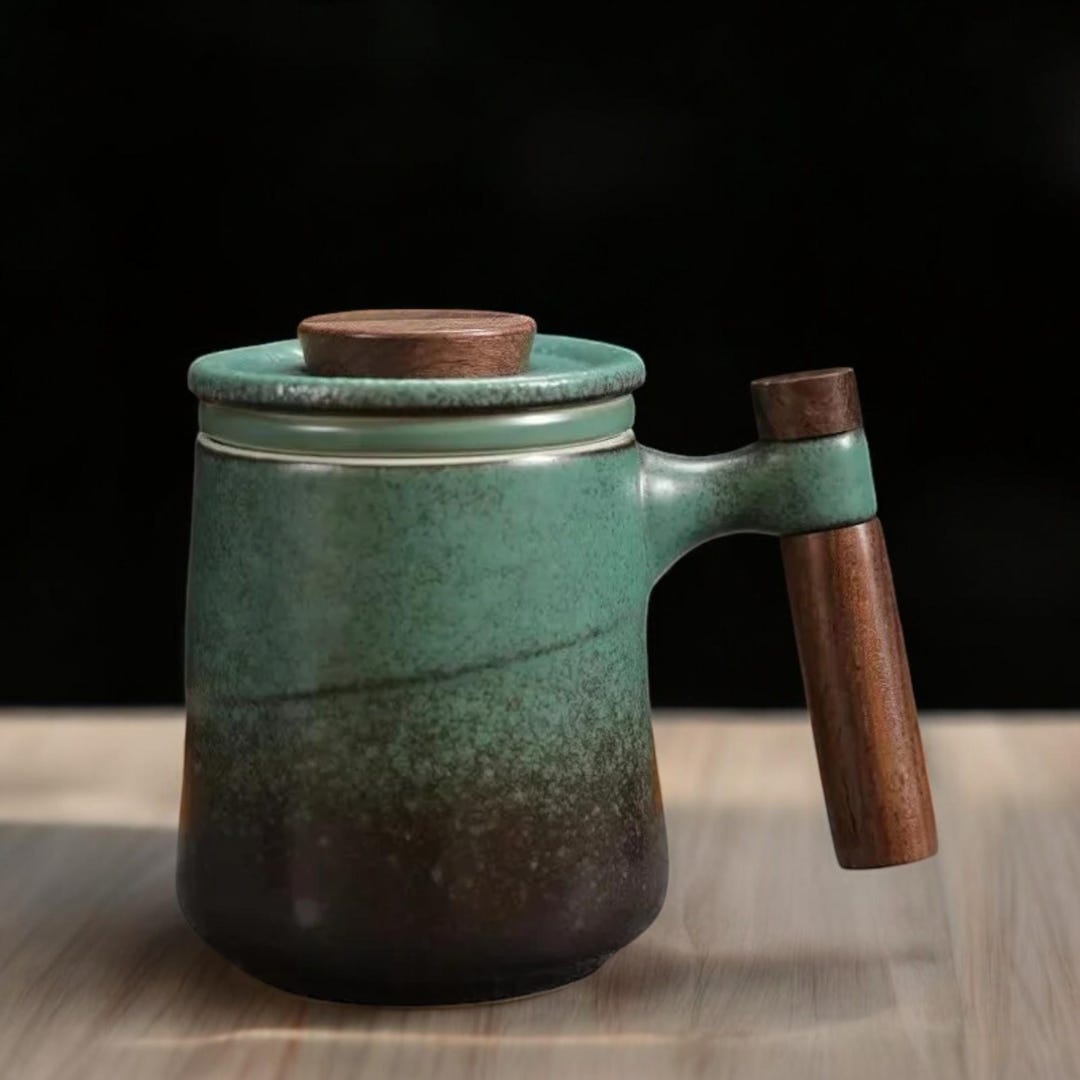 Japanese Ceramic Tea Steeping Mug | Loose Leaf Tea Infuser Cup With ...