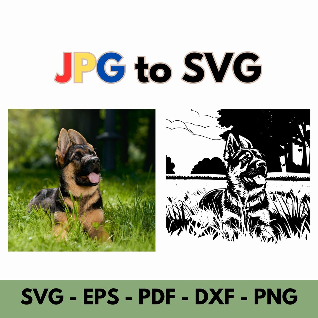 Convert Image to SVG Pet Portrait Single Color, Custom Vector ...