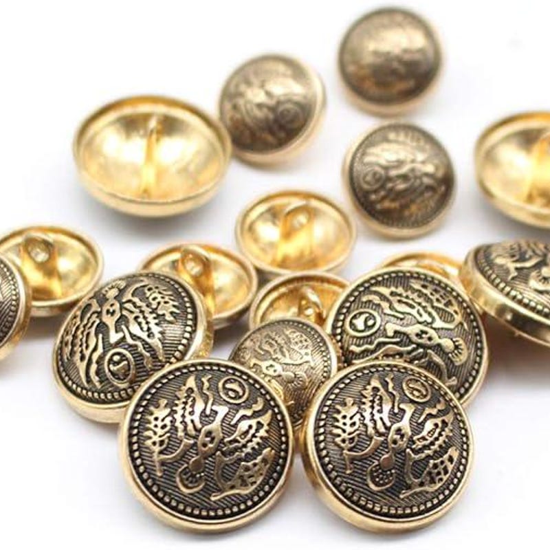 Gold Blazer Buttons - Etsy