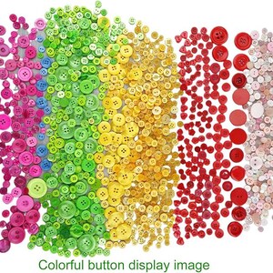 About 500-600PCS Assorted Buttons for Crafts, Mixed Color Buttons for ...
