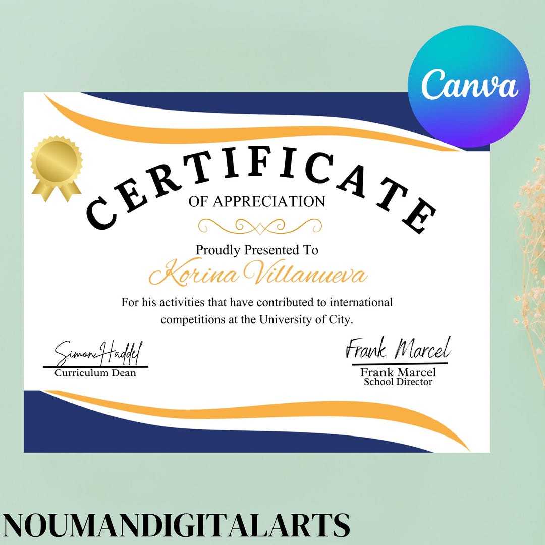 Custom Appreciation Certificate Holder| Recognition Award Display ...