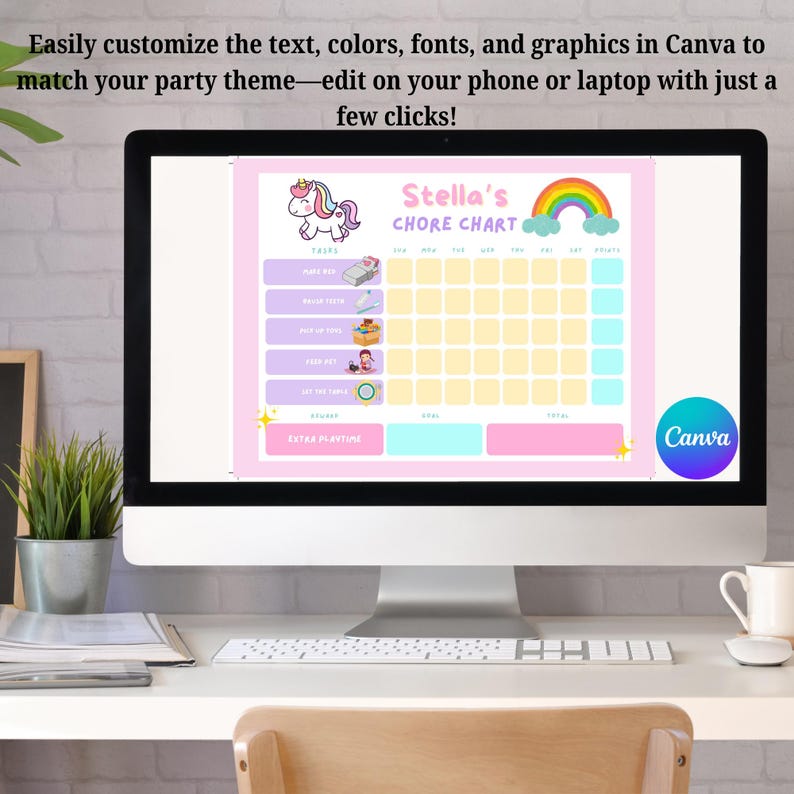 Daily Routine Chart for Toddlers, Printable Chore Chart for Kids ...