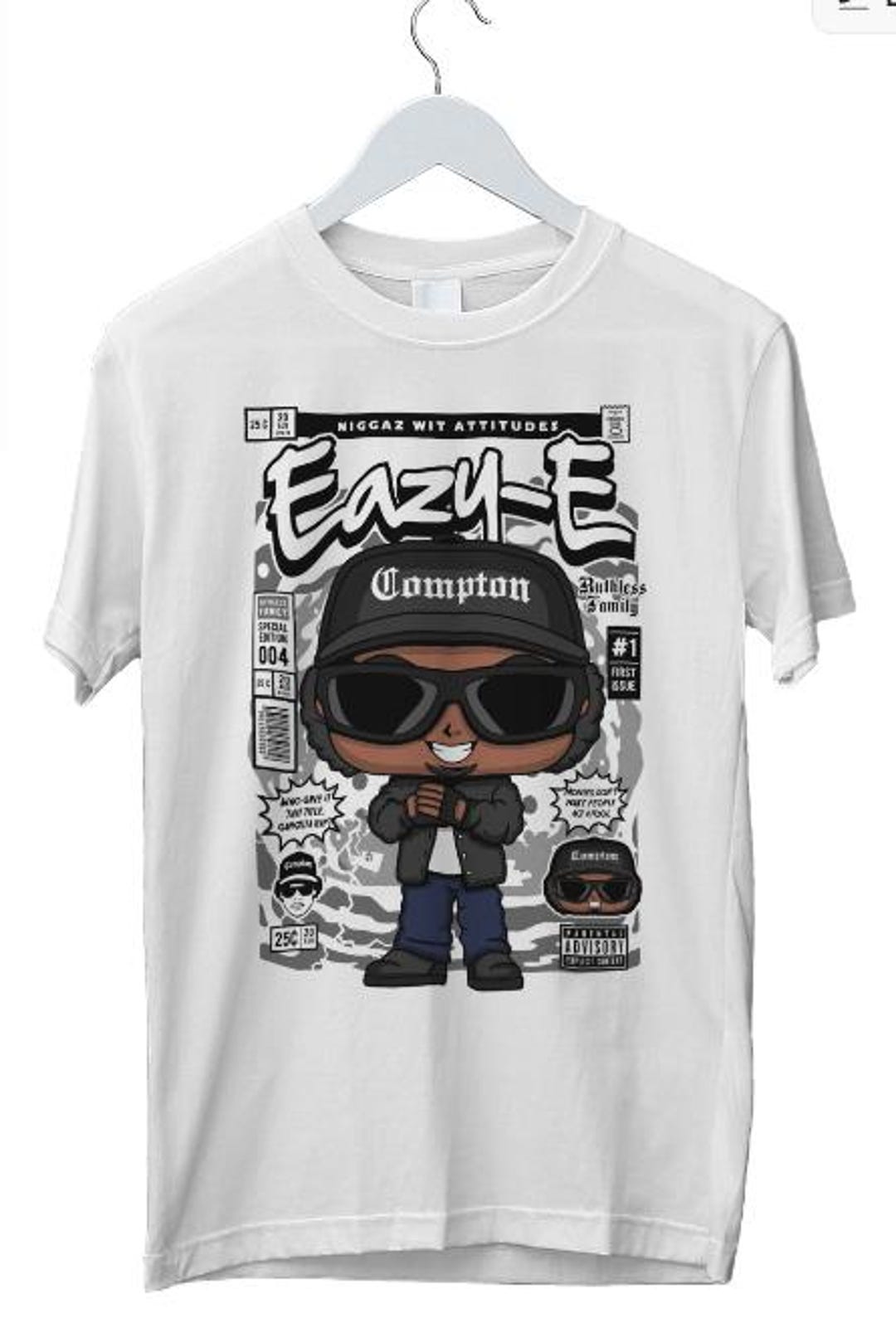 US Rap Compton Gangsters Eze Animation Graphic Music Movie Unisex White ...