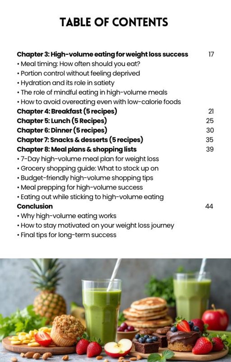 Eat More, Weigh Less: High-volume Recipes for Weight Loss (PDF) - Etsy