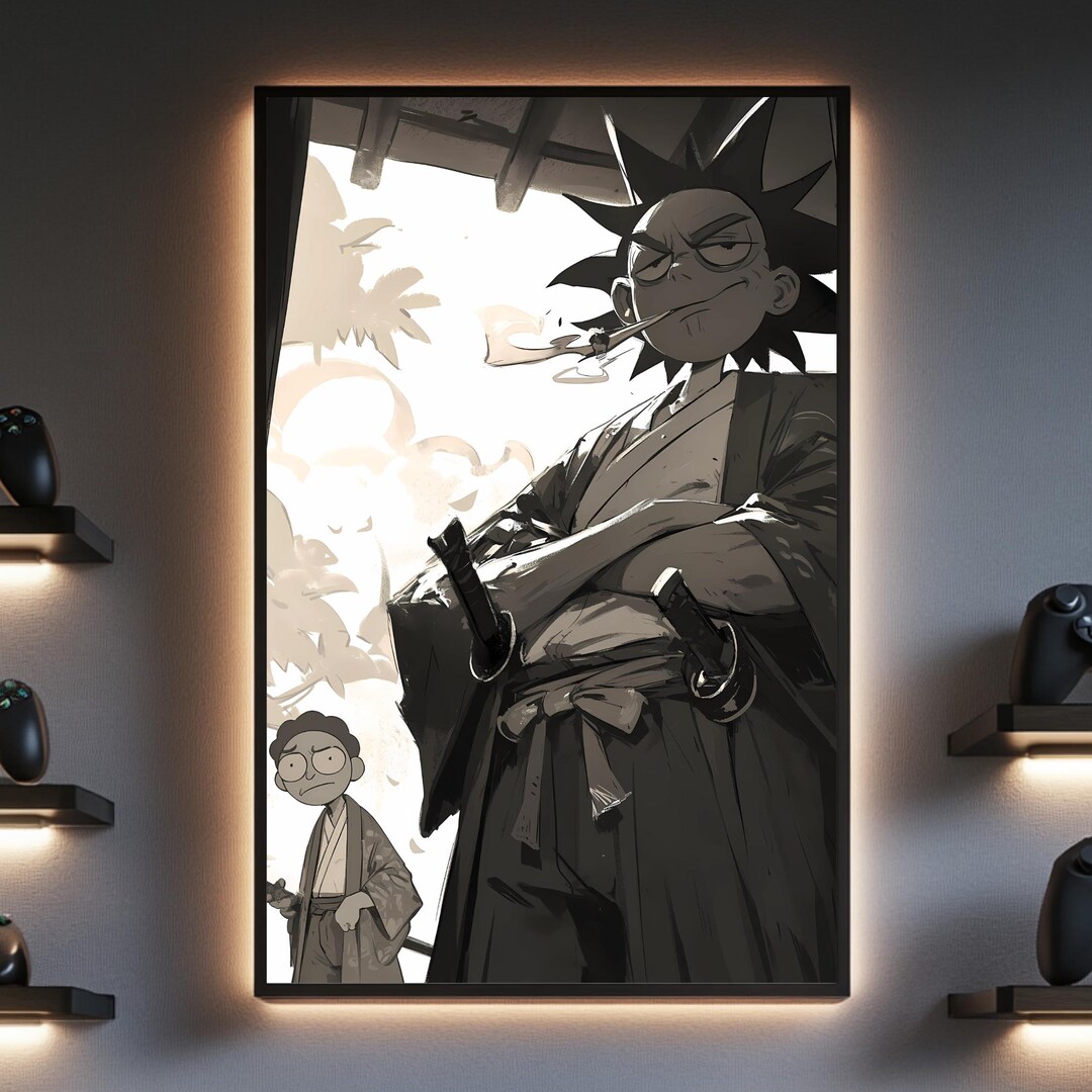 Rick and Morty Samurai Art Print | Instant Download | High-quality Wall ...