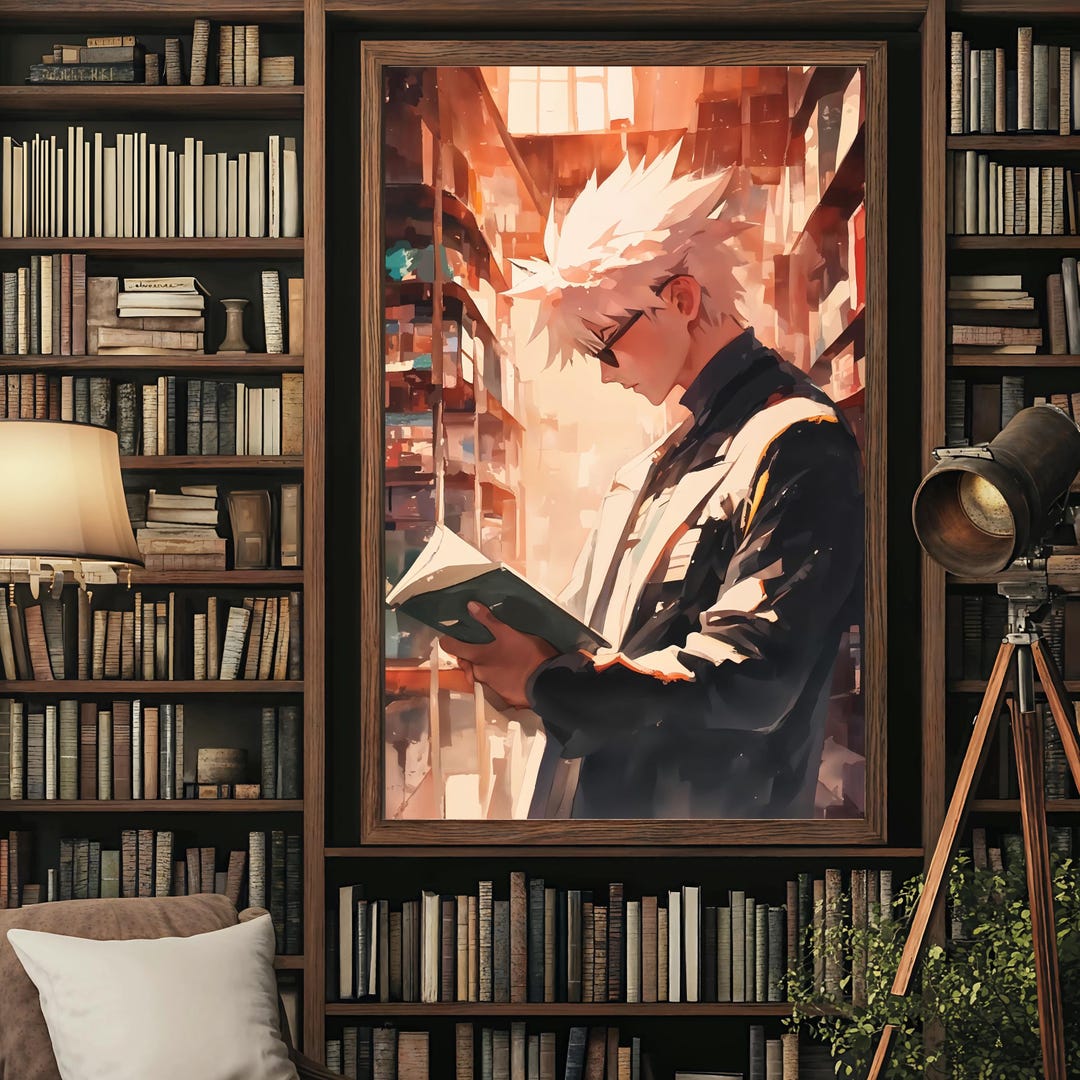 Library Ninja Anime Art Print | Gaming Room Decor (digital Download) - Etsy
