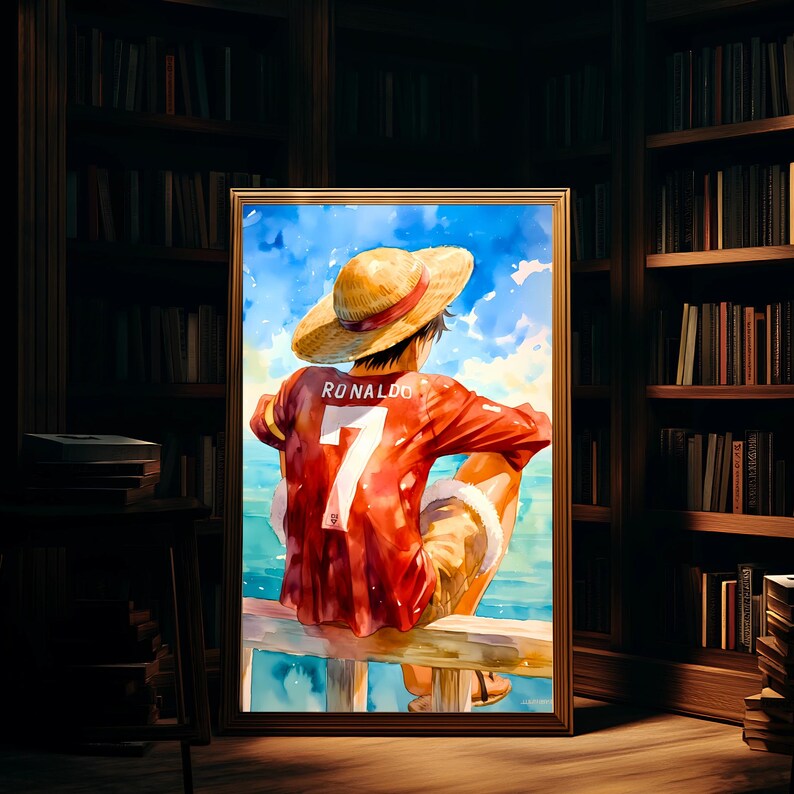 Limited Edition Luffy in Ronaldo Jersey|one Piece X Cristiano Ronaldo X ...