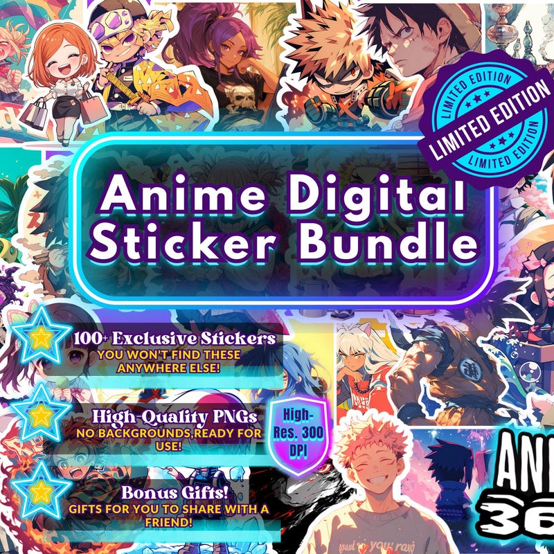 Anime Sticker Pack - Etsy