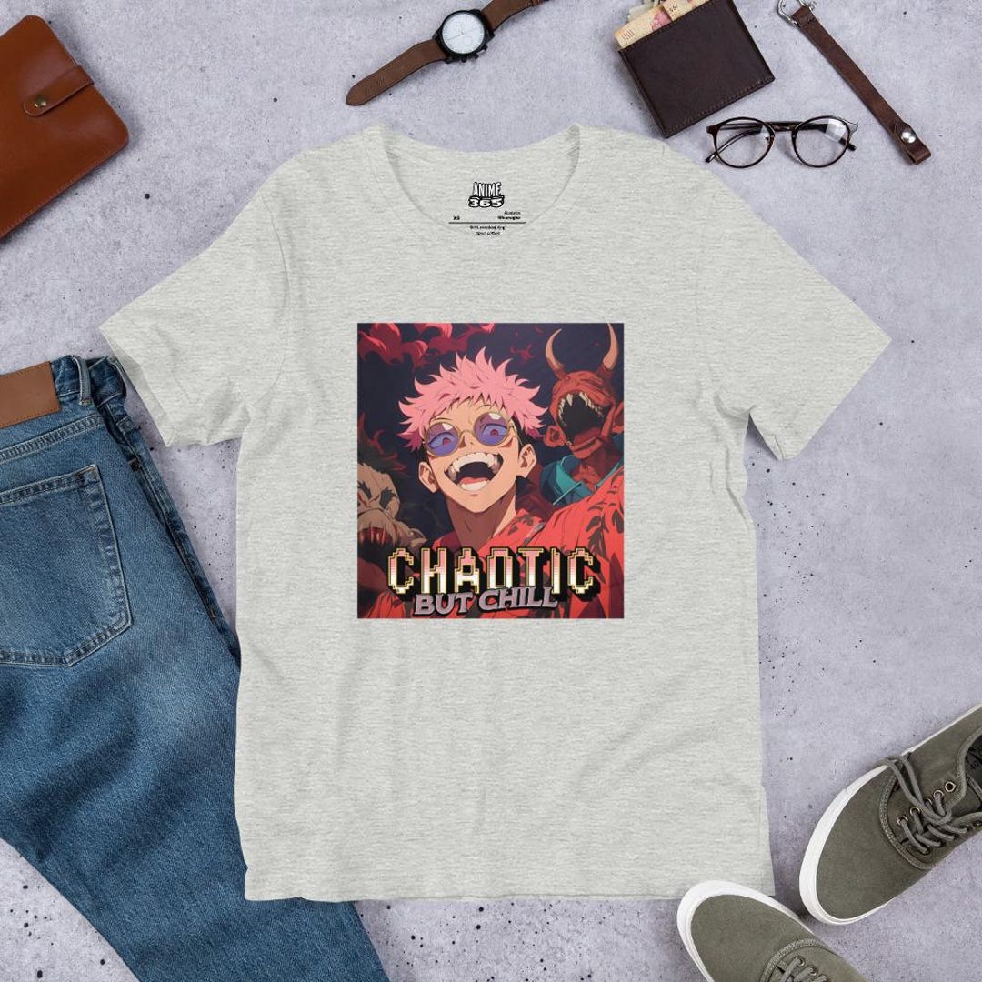 Chaotic but Chill Yuji Itadori Jujutsu Kaisen T-shirt Anime Streetwear ...