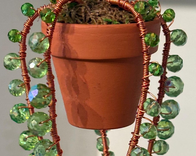 String of Pearls, Beaded Succulent Suncatcher Plant, Forever Succulent, Crystal Decor, Plant ...