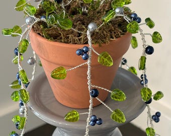 Beaded Succulent Suncatcher Plant, Forever Succulent, String of Pearls, Crystal Decor, Plant ...