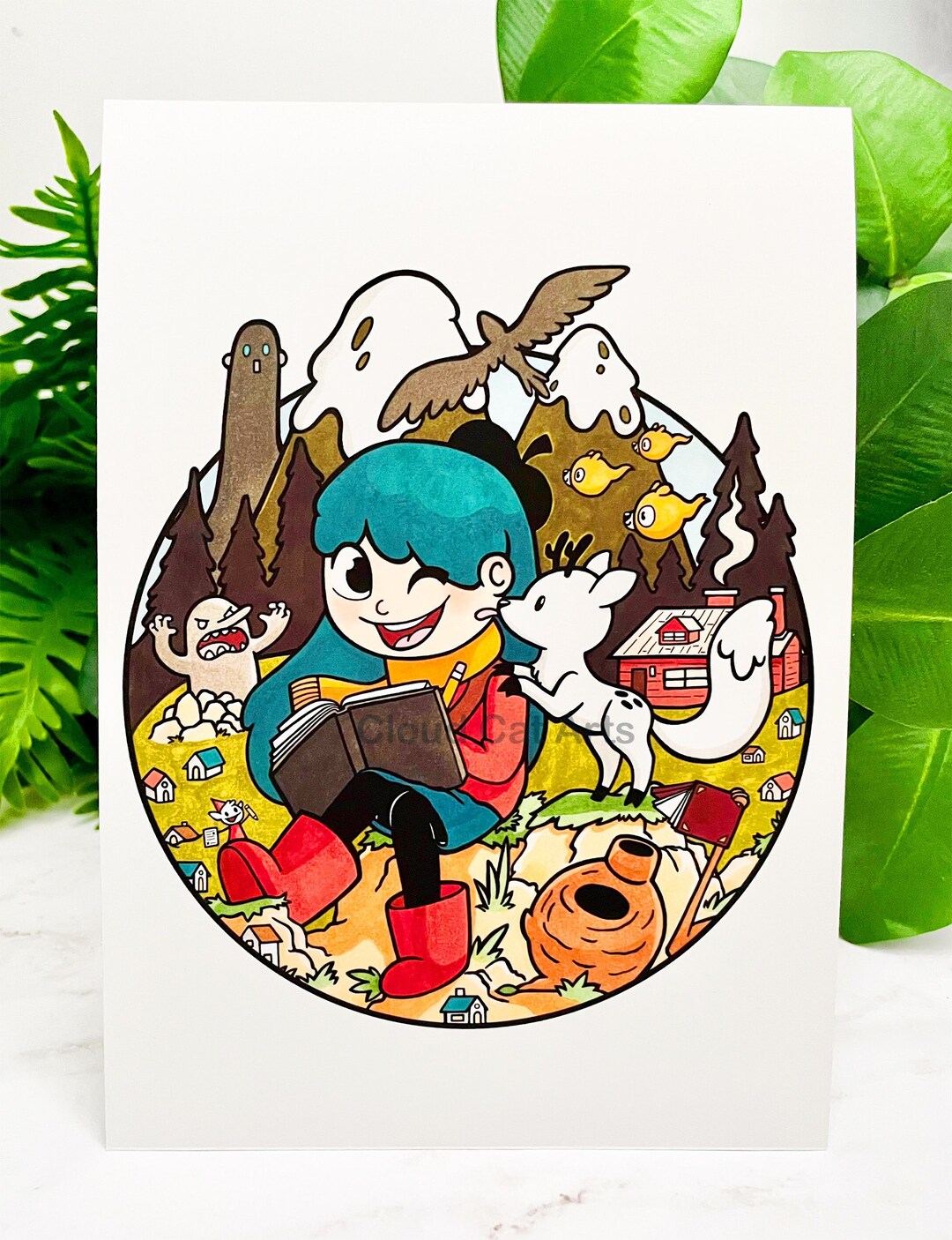 Hilda's Great Adventures - 5"x7" - Illustration Art Print - Handmade ...