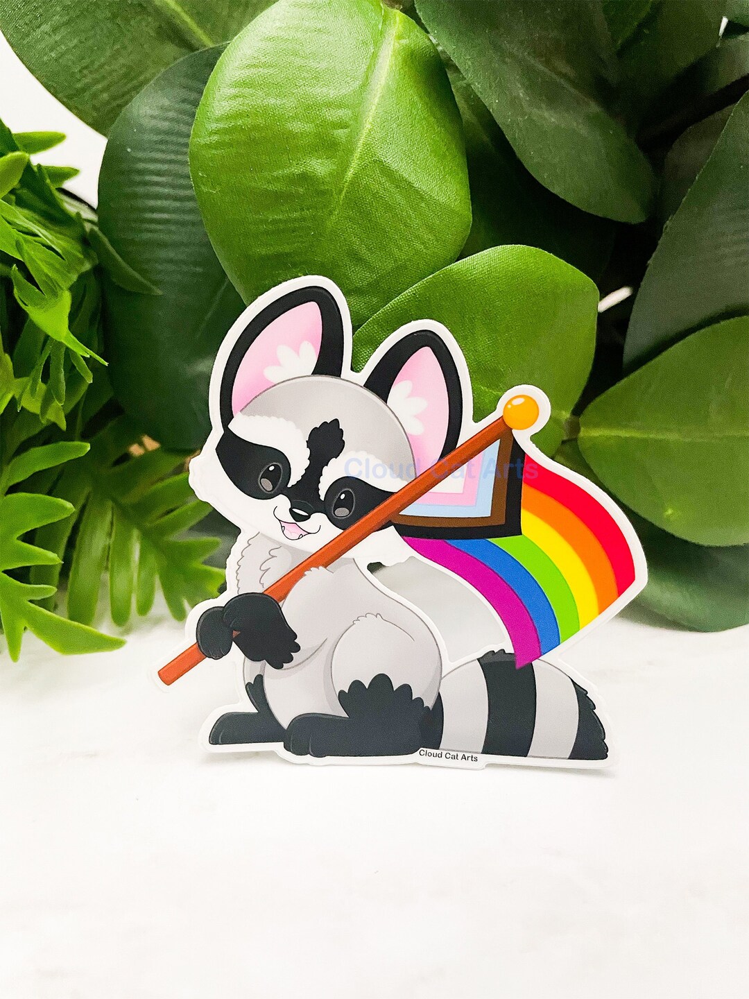 Happy Pride Raccoon Matte Vinyl Sticker - Etsy
