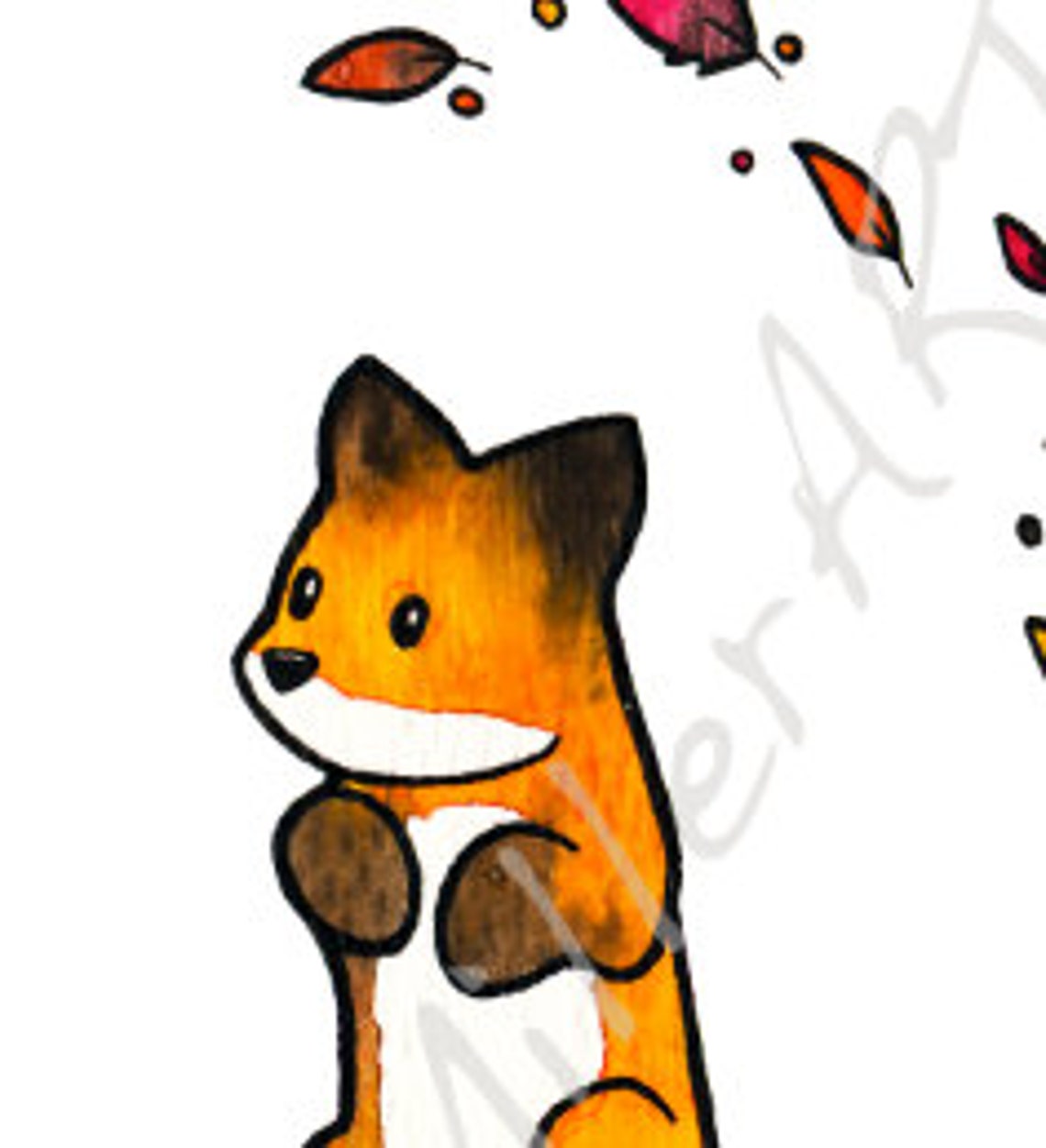 The Fox in the Wind 5x7 Print - Etsy